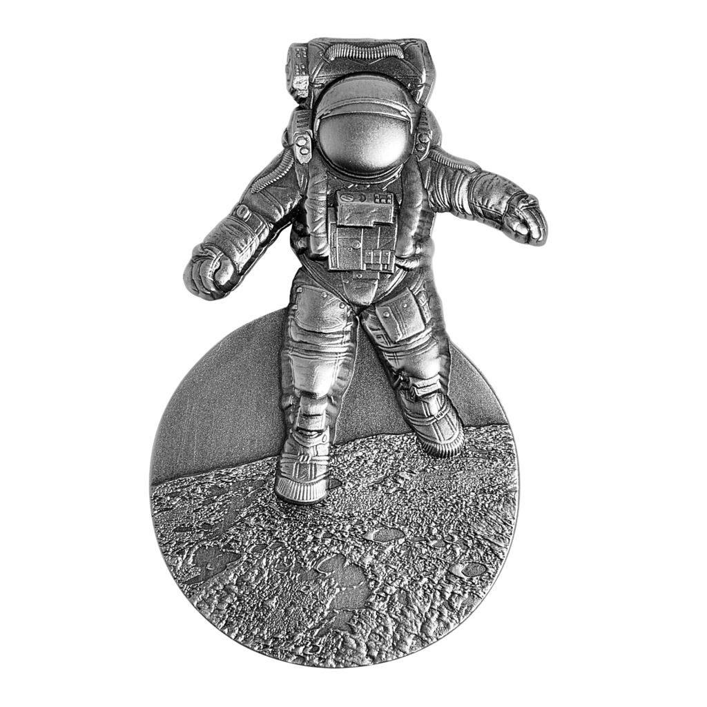 Astronaut on the Moon – 2 oz Silver Coin – Precious Metal Collectors