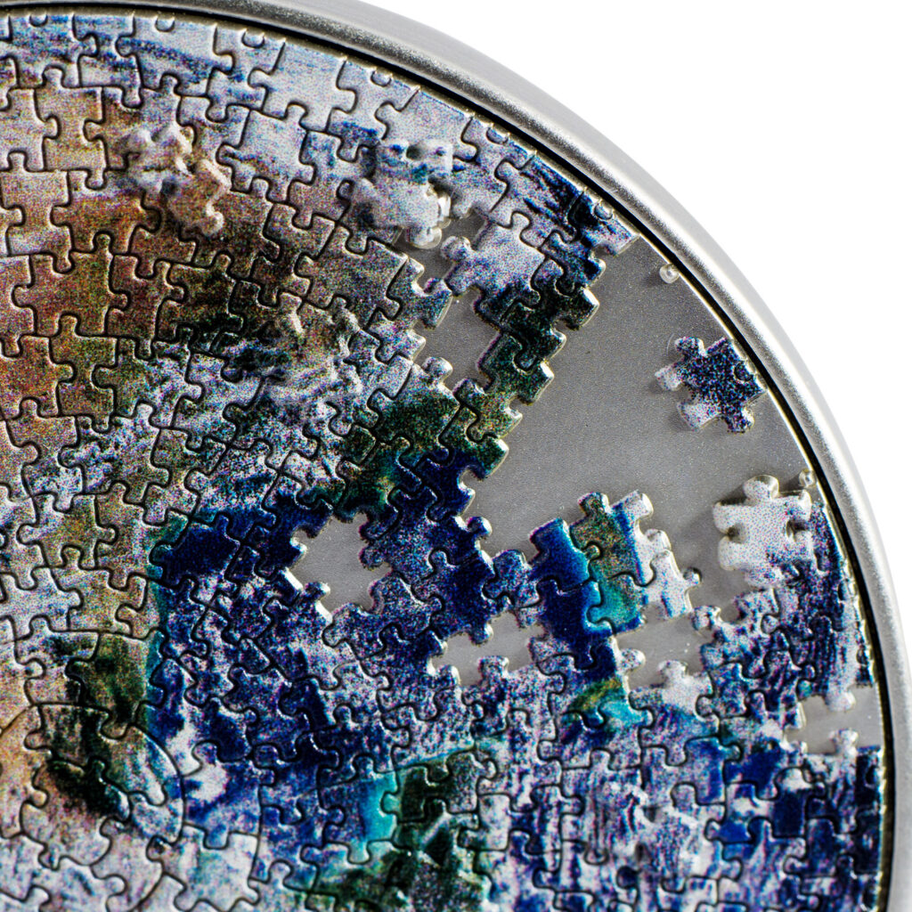 Earth Puzzle 1 oz Silver Coin – Precious Metal Collectors