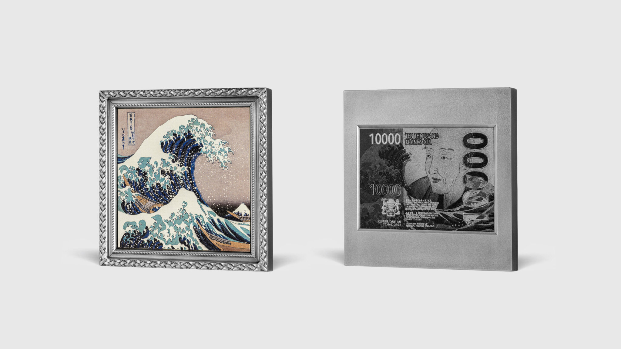 The Great Wave off Kanagawa 2 oz silver coin (Antique Silver ...