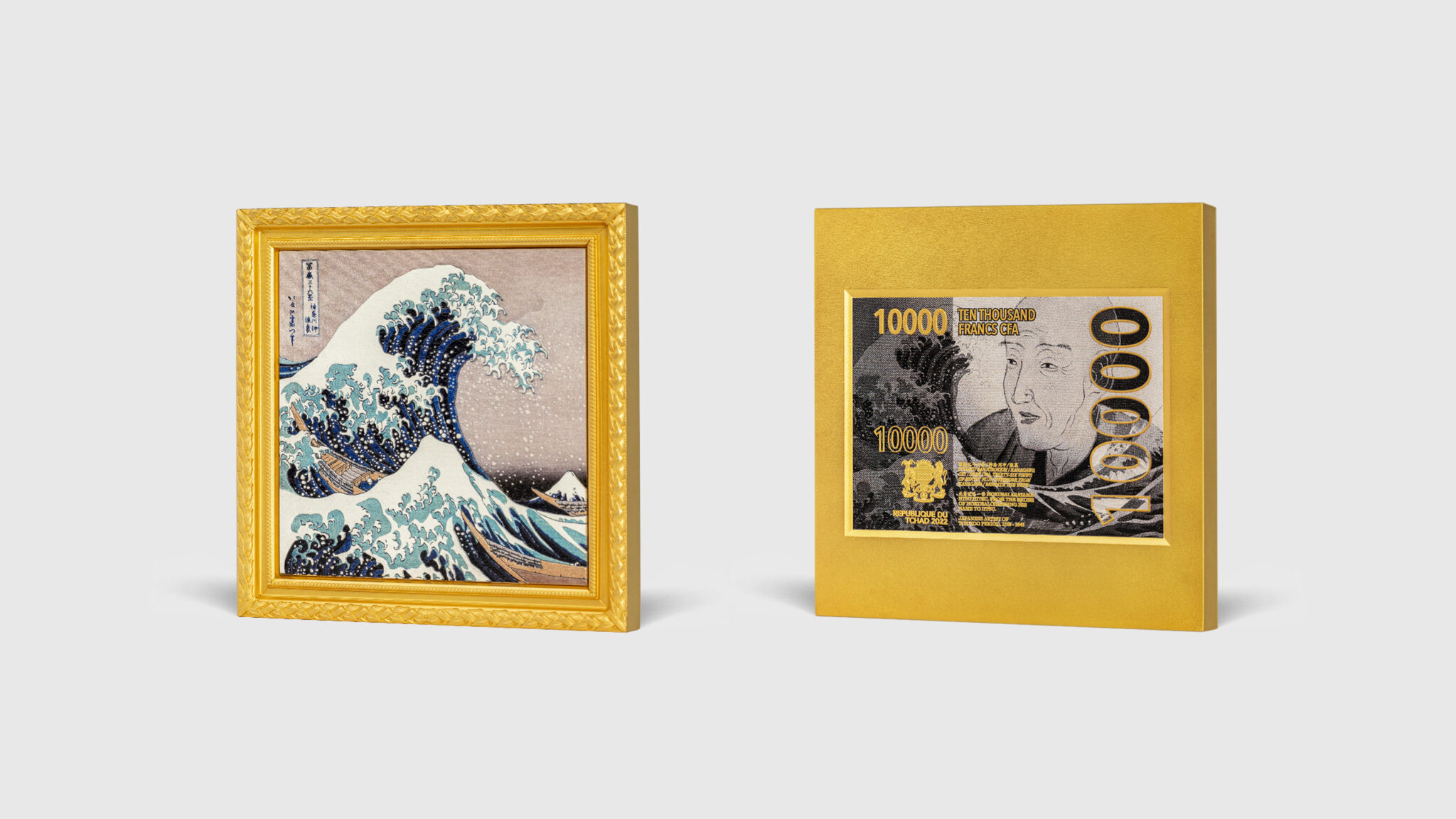 The Great Wave off Kanagawa 2 oz silver coin (Gold plated) – Precious ...