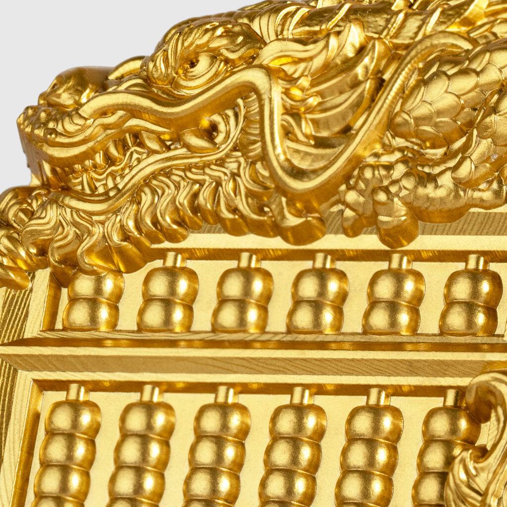 Chinese Dragon Abacus 1 oz Silver Coin (Gold Plated) – Precious Metal ...