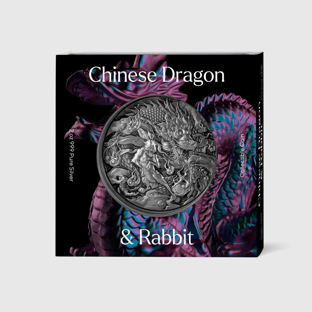 Chinese Dragon & Rabbit 2 oz Silver Coin – Precious Metal Collectors