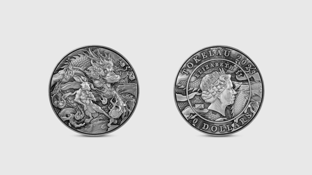 Chinese Dragon & Rabbit 2 oz Silver Coin – Precious Metal Collectors