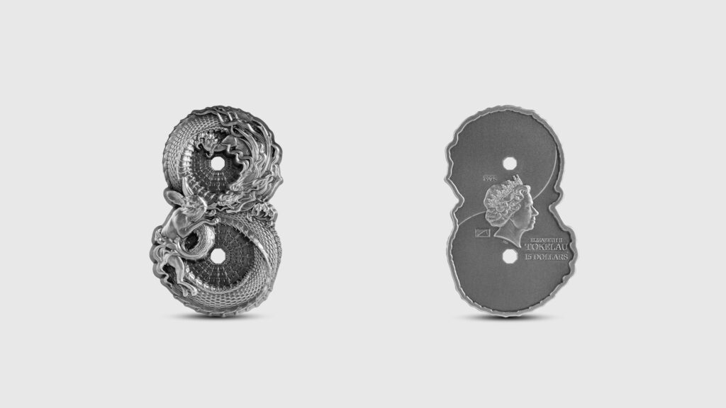 Figure of 8 Dragon & Rabbit 3 oz silver coin – Precious Metal Collectors