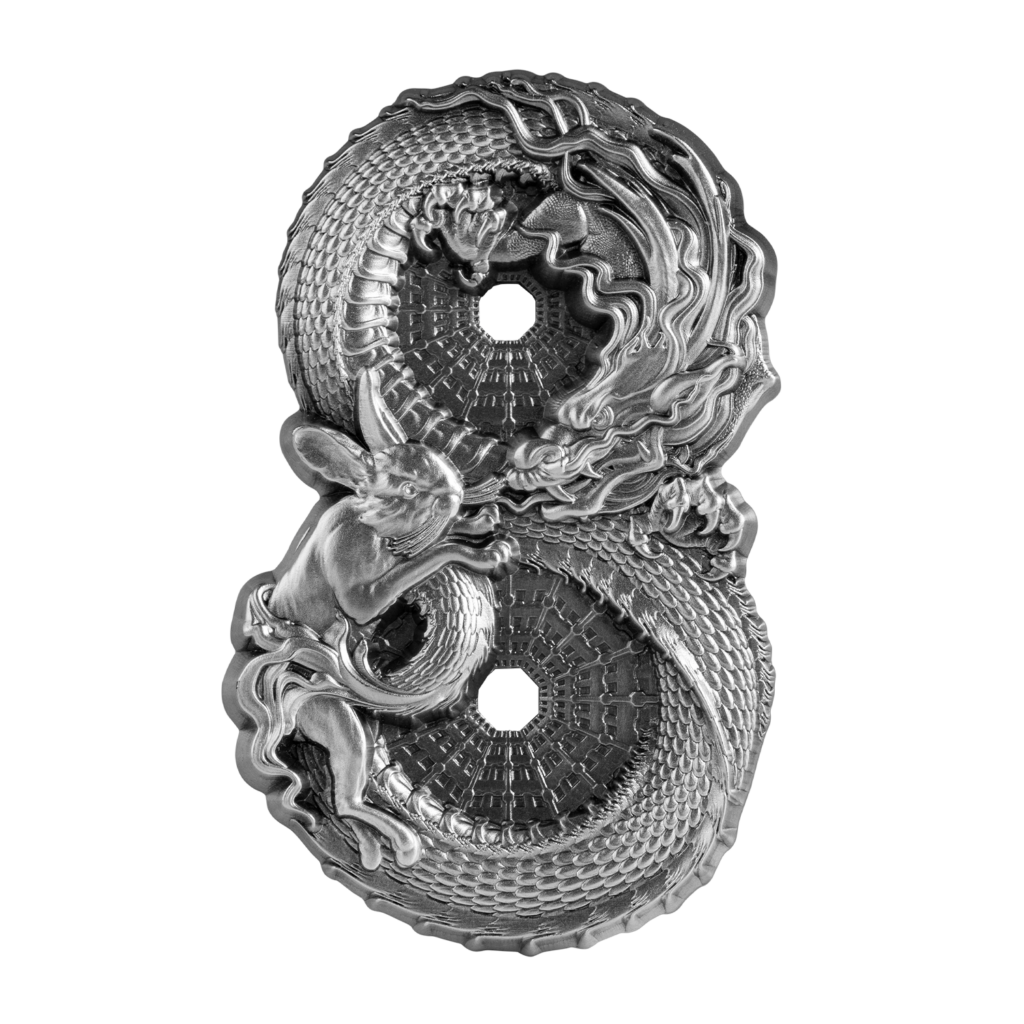Figure of 8 Dragon & Rabbit 3 oz silver coin – Precious Metal Collectors