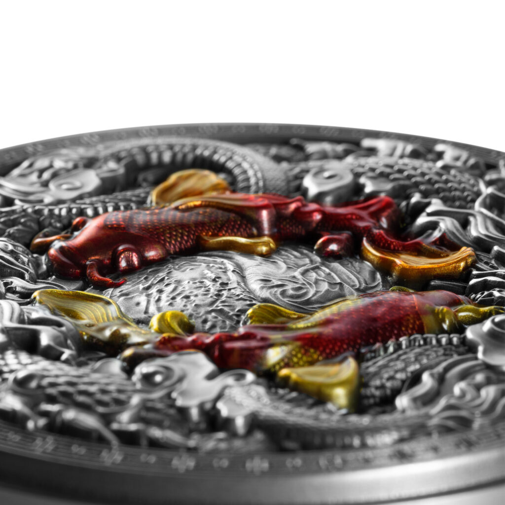 Koi and Dragons 2 oz Silver Coin – Precious Metal Collectors