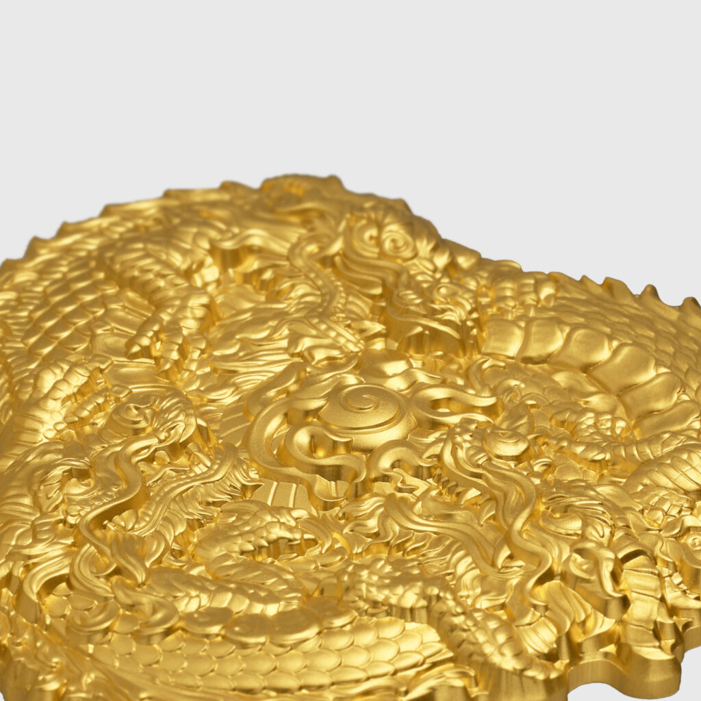 Triple Infinity Dragons 3 oz Silver Coin (Gold Glided) – Precious Metal ...