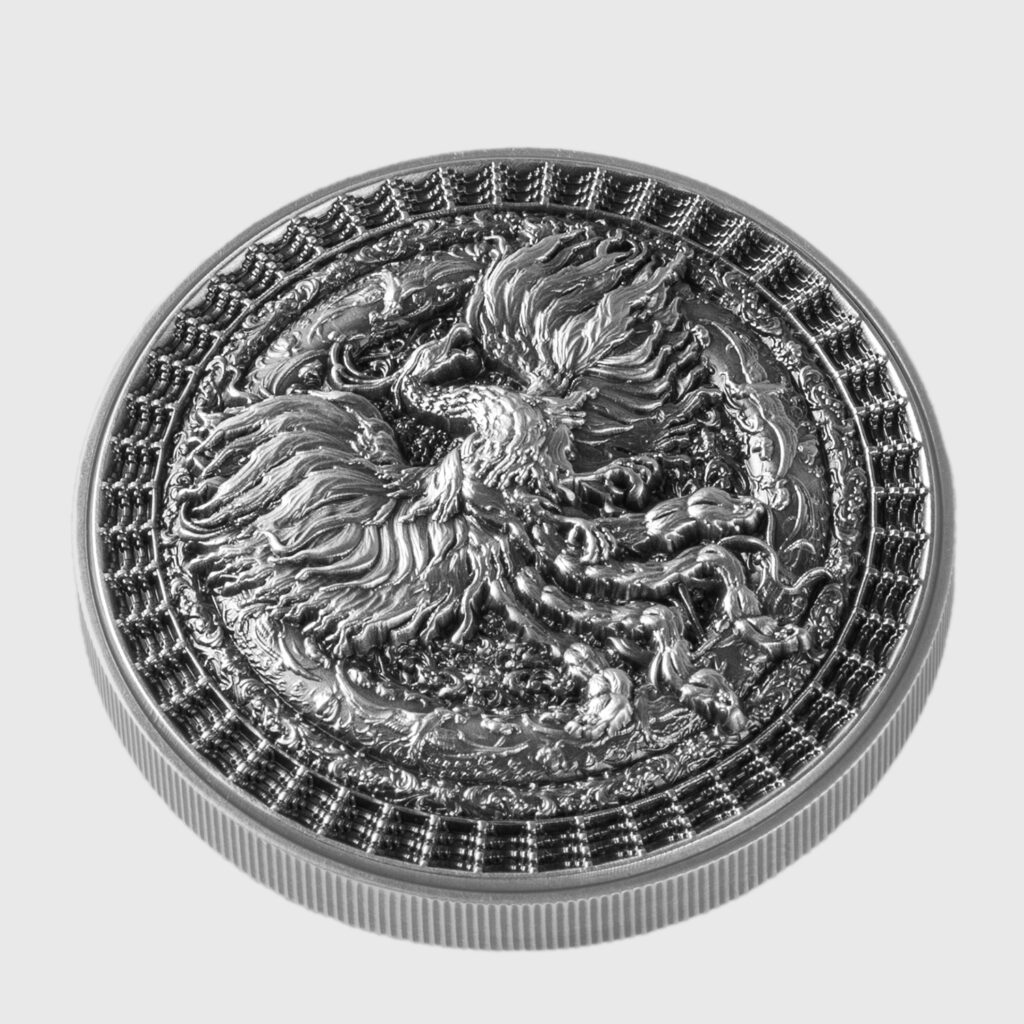 The Forbidden Phoenix 1 oz Silver Coin (Antiqued Finish) – Precious ...